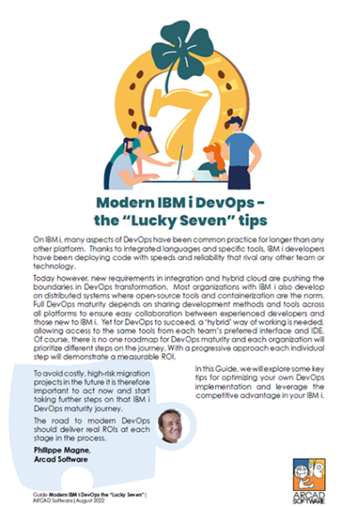 Guide: Modern IBM i DevOps "The Lucky Seven" Tips - ARCAD