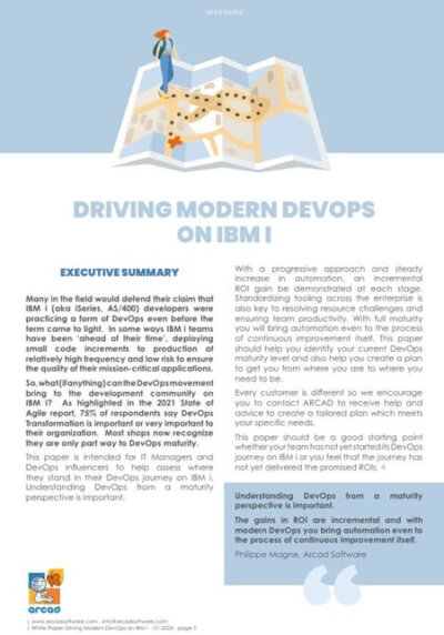 White Paper: Driving modern DevOps on IBM i - ARCAD